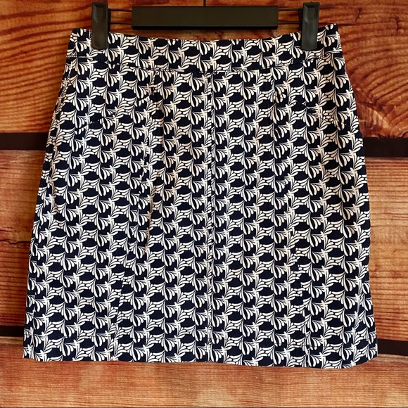 Boden | Skirts | Boden Navy Blue White Mini Skirt | Poshmark